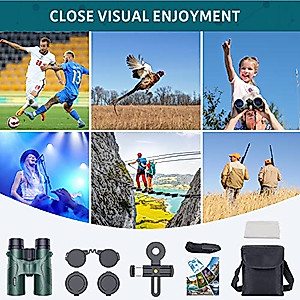 Sedpell HD Binoculars for Adults, High Power Binoculars with BaK4 prisms, IPX7 Waterproof with Phone Adapter Lightweight with Carrying Case and Strap Perfect for Bird Watching, Hunting, Travel