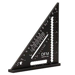 DFM 6 Inch Trade Edition Carpenter Square Made in USA (Black)