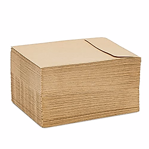 100 Pack Small Seed Saving Envelopes, Bulk 3x4 Empty Paper Packets with Adhesive for Coins, Stamps (Brown)