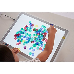 TickiT Ultra Bright LED Light Panel - In Home Learning Supplies for Sensory Play - Adjustable Brightness - Color and Shape Exploration on a Light Box
