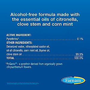 Farnam Equisect Botanical Fly Repellent for Horses, Dogs and Cats, 32 Ounces, Quart Spray