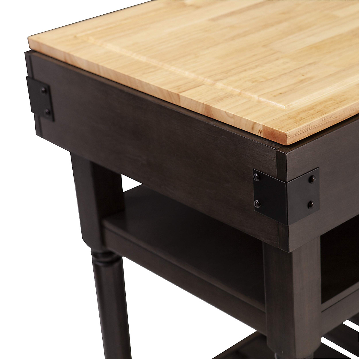 SEI Furniture Waysmere Kitchen Island, Smoked ash, Natural