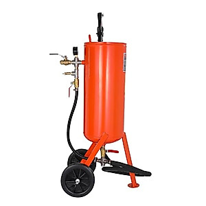 VEVOR 10 Gallon Heavy-Duty Sand Blaster, 60-110 PSI High Pressure Sandblaster, Portable Abrasive Blasting Tank, Air Sand Blasting Kit with 2 Ceramic Nozzles & 7.5ft Hose for Paint, Stain, Rust Removal