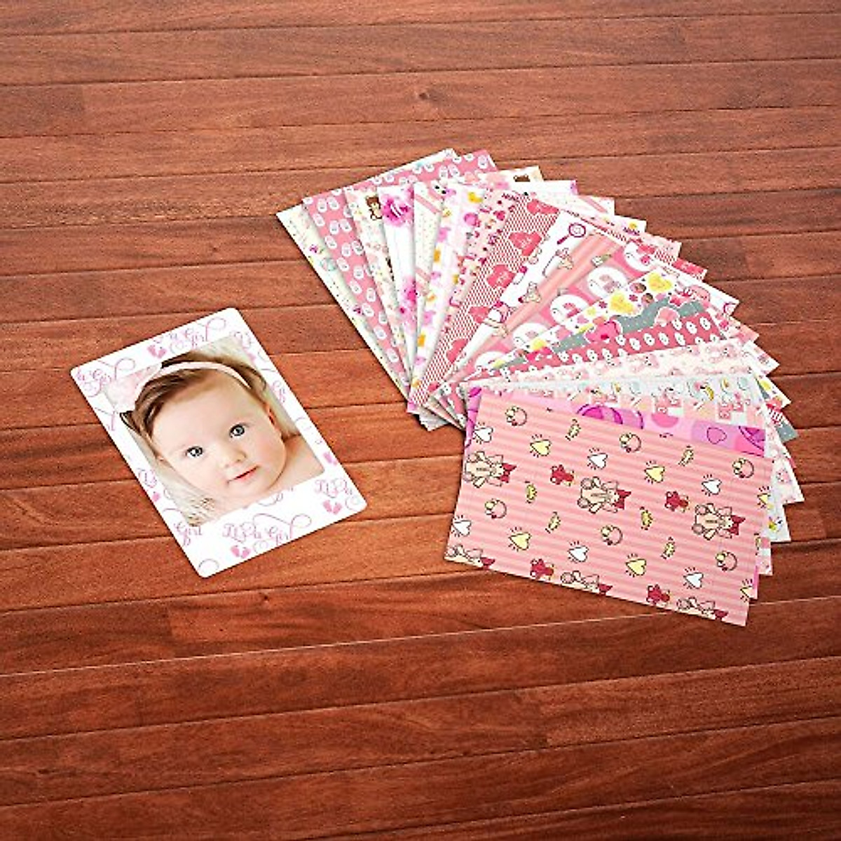 Fujifilm instax Mini Instant Film (20 Exposures) + 20 Sticker Frames for Fuji Instax Prints (Baby Girl)