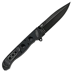 CRKT M16-03DB Folding Pocket Knife: Assisted Opening EDC, Deadbolt Lock, D2 Stonewash Blade, Reversible Pocket Clip Stonewash Blade, Aluminum Handle