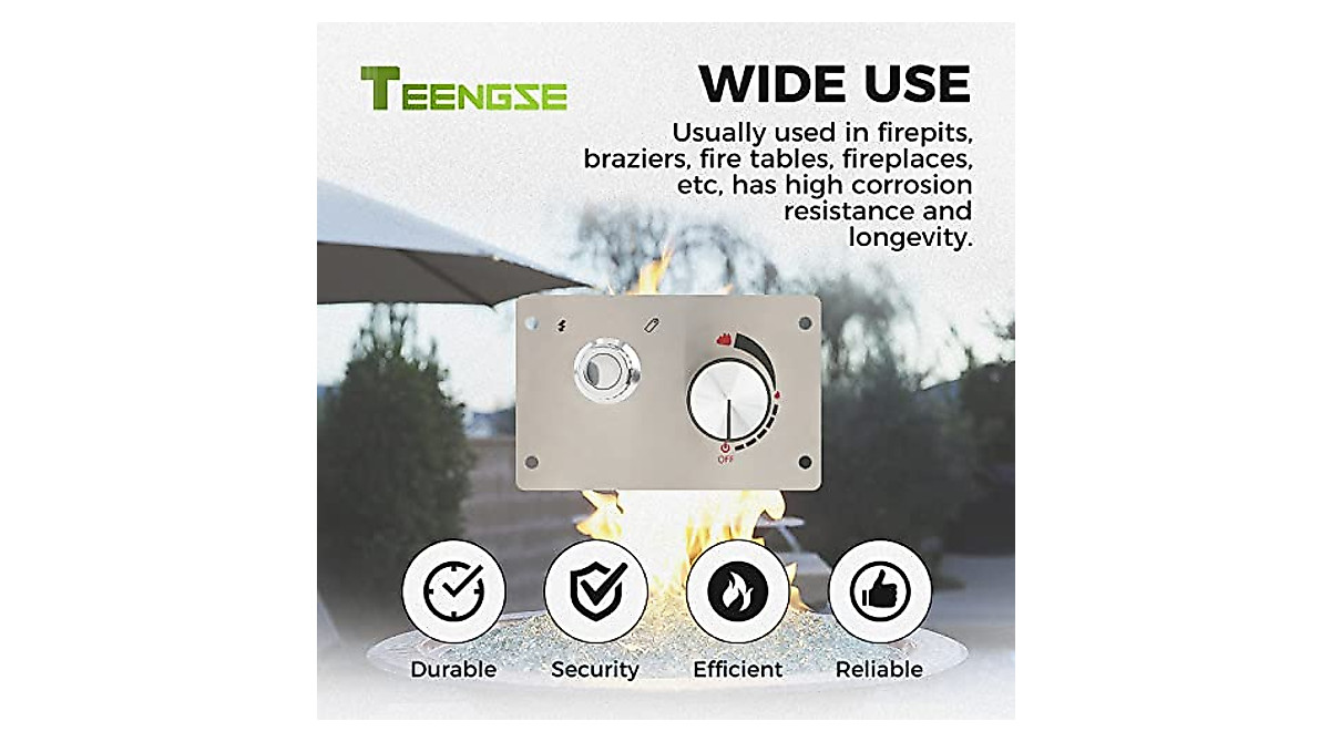TEENGSE Fire Pit Ignition Kit - Flame Fail Safe Valve