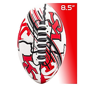 Franklin Sports NFL Kansas City Chiefs Football - Youth Mini Football - 8.5" Junior Size Ball - SPACELACE Easy Grip Texture- Perfect for Kids