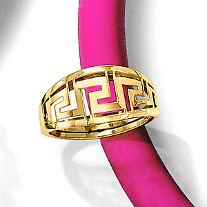 Ross-Simons Italian 14kt Yellow Gold Greek Key Ring. Size 7