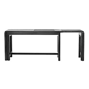 Jofran Bradford Extendable Solid Wood Hallway Bench, Grey