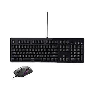 i-rocks Combo｜Red switches K76M Custom Silent Mechanical Gaming Keyboard (Black) Bundle with M40E RGB Wired Gaming Mouse (Black)