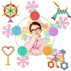 TOMYOU 400 Pieces Building Blocks Kids STEM Toys Educational Building Toys Discs Sets Interlocking Solid Plastic for Preschool Kids Boys and Girls Aged 3+, Safe Material Creativity