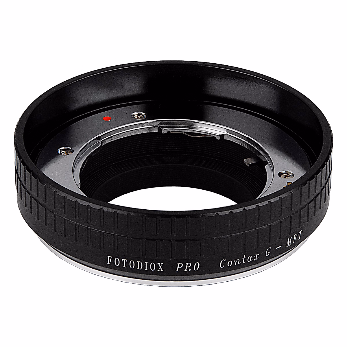 Fotodiox Pro Lens Mount Adapter, Contax G Lens to Micro Four Thirds (M4/3, MFT) Camera Body with Focus Control, for Olympus Pen E-P1 & Panasonic Lumix DMC-G1, DMC-GH1, DMC-GF1