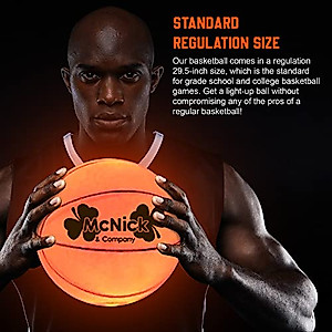 Glow in The Dark Basketball Net Hoop - LED Lighted Smart Basketball Goal with Glowing Hoop Net - Nightime Light Up Glow Hoop Outdoor - Heavy Duty Basketball Air Pump Included