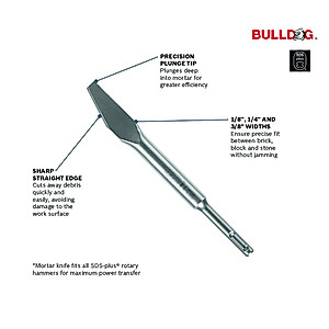 Bosch HS1402B25 25 pc. 1/8 In. Mortar Knife SDS-plus® Bulldog™ Xtreme Hammer Steel