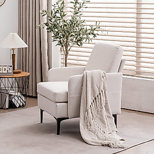 Pvillez Accent Chair, Living Room Lounge Chairs, Bedroom Chairs for Adults, Single Sofa Arm Side Chair, Modern Comfy Reading Armchair Used for Dorm Nursery Guestroom Furniture