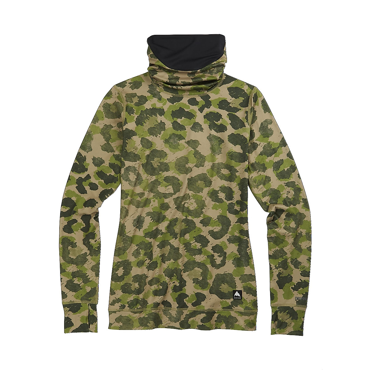 Burton Women's Standard Midweight Base Layer Long Neck Shirt, Amparo Blue Camellia, Large