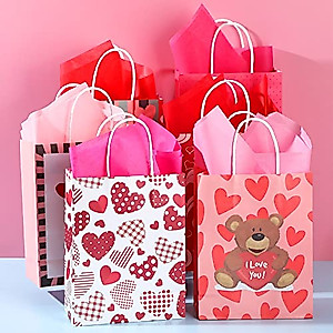 600 Pcs Red Hot Pink Tissue Paper Mother's Day Bridal Shower Tissue Paper for Gift Bags Decorative Wrapping Paper Pastel for Valentine's Day, Arts Crafts, DIY, Birthdays, Weddings 20 Inch