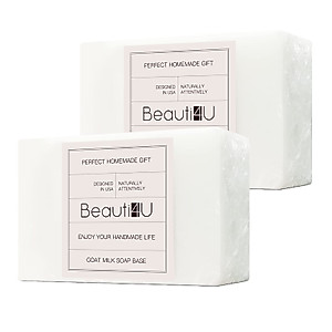 BEAUTI4U 2LB Soap Base - Goat Milk Soap Making Supplies With Soap Making - Melt And Pour Soap Base - Melt And Pour Soap - Soap Making Supplies - Organic Soap Base For Soap Making