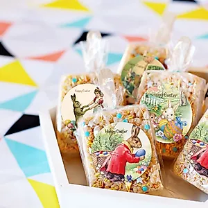 Miatoi 80 Vintage Easter Stickers, Victorian Happy Easter Stickers Labels, Retro Easter Eggs Bunny Gift Party Favor Decorations(HEST-1)