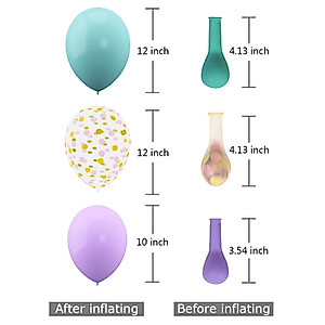 Amandir 168Pcs Unicorn Balloon Garland Arch Kit 12''10''5'' Pink Purple Blue Gold Confetti Magic Movie Balloons for Baby Shower Wedding Birthday Party Decorations Supplies for Girl 3 Balloon Tools