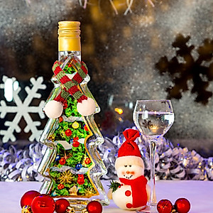 Bencailor 36 Pieces Mini Christmas Scarves for Craft Tiny Snowman Scarves 7.9 x 0.6 Inch Xmas Pet Knitted Scarf Doll Snowman Wine Bottle Scarf Accessory Holiday Christmas Decor for DIY (Red Green)