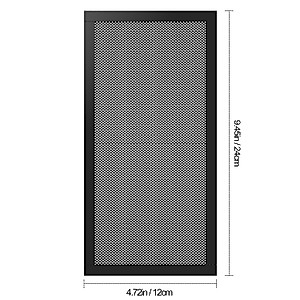 MoKo 120 x 240mm Dust Filter for Computer Cooler Fan, [2 Pack] Magnetic Frame PC Fan Dust Mesh PC Cooler Filter Dustproof PVC Cover Computer Fan Grills - Black