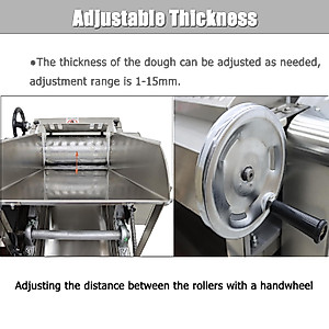 HayWHNKN Commercial Dough Sheeter Pasta Dough Roller Sheeter Machine 11.8inch for Croissant Pastry Puff Pastry Pizza Noodle Bakery Pasta Roller Press Machine 2.2kw 110v 150kg/h