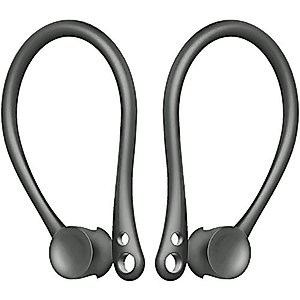 AirFIT Ear Hooks for AirPods Headphones Secure Slide-in Ear Hook Holder Over-Ear Loops | Sport Exercise Accessories for AirPods 1 & 2 or EarPods Earphones Earbuds, Grey, 2 Pair