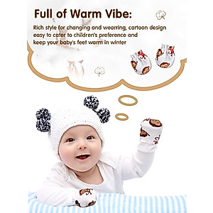 20 Pairs Newborn Baby No Scratch Mittens Unisex Baby Cotton Gloves Infant Toddler Mitts Set for 0-6 Months Baby Boys and Girls