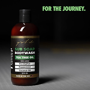 Gold BJJ Submission Soap Body Wash - Shower Gel Packed with Tea Tree Oil for Jiu Jitsu, Wrestling, MMA, and Boxing