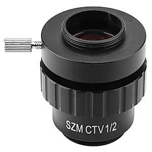 Stereo Microscope High Eyepiece 0.5X C-Mount Objective Lens 1/2 CTV Adapter for Video Digital Camera Trinocular Stereo MICR