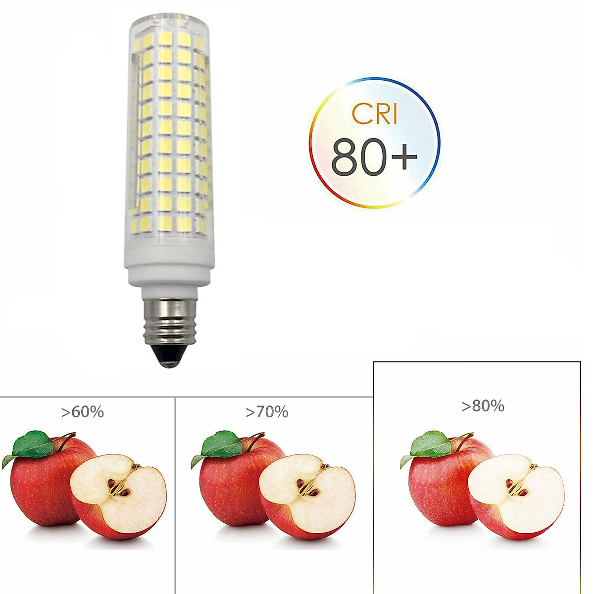 Lxcom Lighting E11 LED Corn Bulb Natural White 4000K 15W Dimmable Ceramic LED Light Bulbs 120W Equivalent 136 LEDs 2835 SMD 1500LM T3/T4 JD E11 Mini Base for Home Lighting, 2 Pack