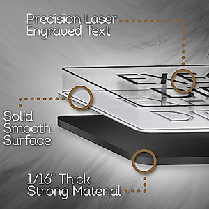 Executive Director Office Door Sign Name Plates for Desks, Brushed Silver, Engraved, 3" x 9", Fade Resistance, Indoor/Outdoor Use, USA MADE By My Sign Center