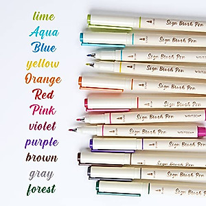 WRITECH Brush Tip Marker Pens - Vibrant Artist Colors