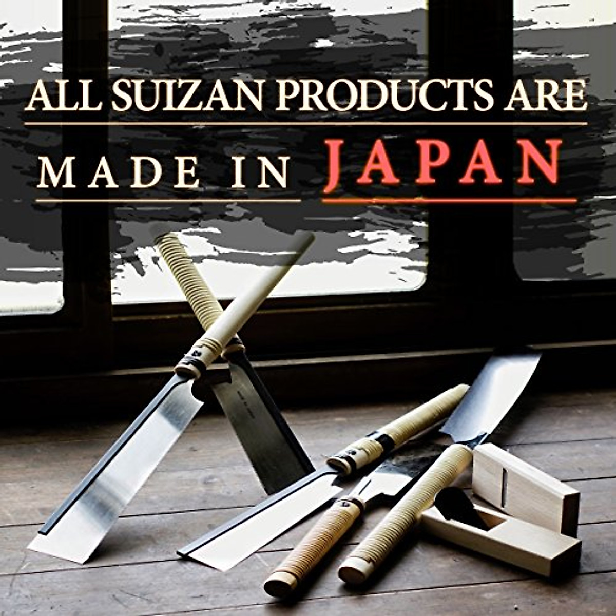 SUIZAN Japanese Hand Saw 10.5 Inch Kataba Single Edge Pull Saw for Woodworking Tools Gifts