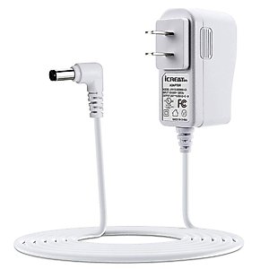 24V Power Cord Adapter, iCreatin 24V 0.65A AC to DC Adaptor Power Supply Replacement Cable for 100ml / 120ml / 300ml / 500ml Essential Oil Diffuser 5.9Ft, UL Listed, White