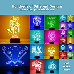Mirror Magic Store DJ Board Personalized Night Light Lamps with Remote, Custom Gift Engraved with Your Name, Text, Logo, or Message, Customized LED Light Display, 16 Colors, 4 Light Modes, USB/Battery
