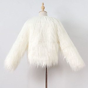 Kids Baby Girls Autumn Winter Faux Fur Coat Jacket Thick Warm Outwear Clothes