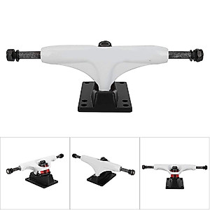 Alomejor 1 Pair Skateboard Truck 4 8 inch Long Board Independent Trucks for Mountain Skate Board Accessories White