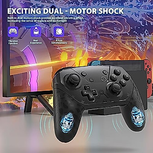 YCCTEAM Wireless Pro Controller Gamepad Compatible with Switch Support NFC, Wakeup, Screenshot and Vibration Functions