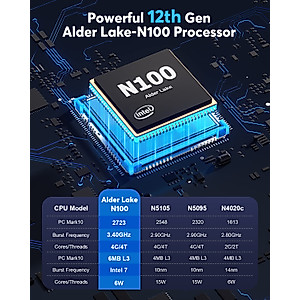 KAMRUI AK2 PLUS Mini PC, N100 Mini PC Windows 11, Intel 12th Alder Lake N100(Up to 3.4GHz), Mini Computers 16GB RAM 512GB SSD, Mini Desktop Computer 4K/WiFi/BT4.2, Micro PC Tower Ethernet for Office