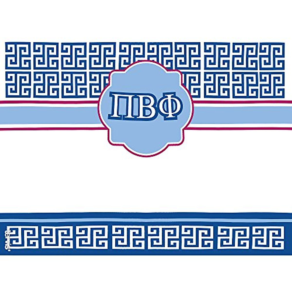 Tervis Fraternity - Pi Beta Phi Geometric Tumbler with Wrap and Blue Lid 16oz, Clear