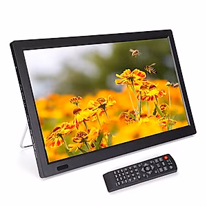 13 Inch Portable TV, 1080P ATSC Digital Car TV, Built-in Rechargeable Battery, ATSC Digital TV Tuner, USB, AV, U Disk, FM Radio, for Car, Travel, Camping, etc