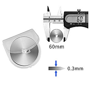 60MM Rotary Cutter Blades, Sopito 10PCS Premium Spare Replacement Cutting Blades with Sharpness, Great for Heavy Duty Use, Quilting, Patchwork, Crafts and Sewing