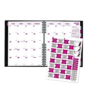 Brownline 2023 CoilPro Monthly Planner, 14 Months, December 2022 to January 2024, Twin-Wire Binding, 8.875" x 7.125", Black (CB1200C.BLK-23)