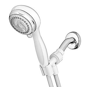 Waterpik Handheld Shower Head with Hose 1.8 GPM PowerSpray, White, NVL-651E