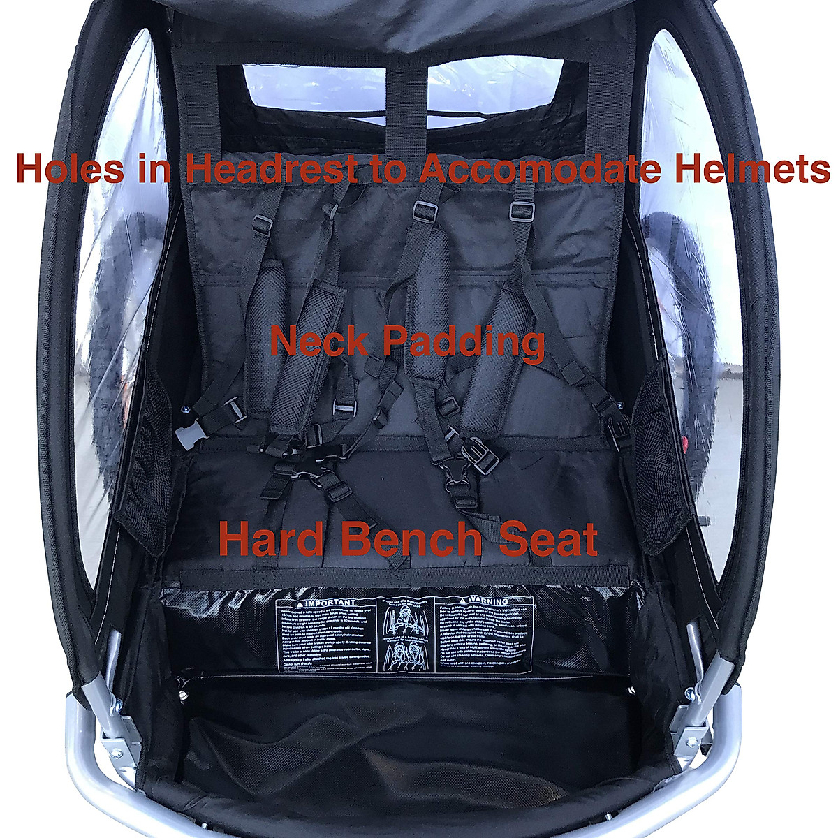 Booyah Strollers Double Child Baby Bike Bicycle Trailer, Jogger, Stroller with Suspension (Green)