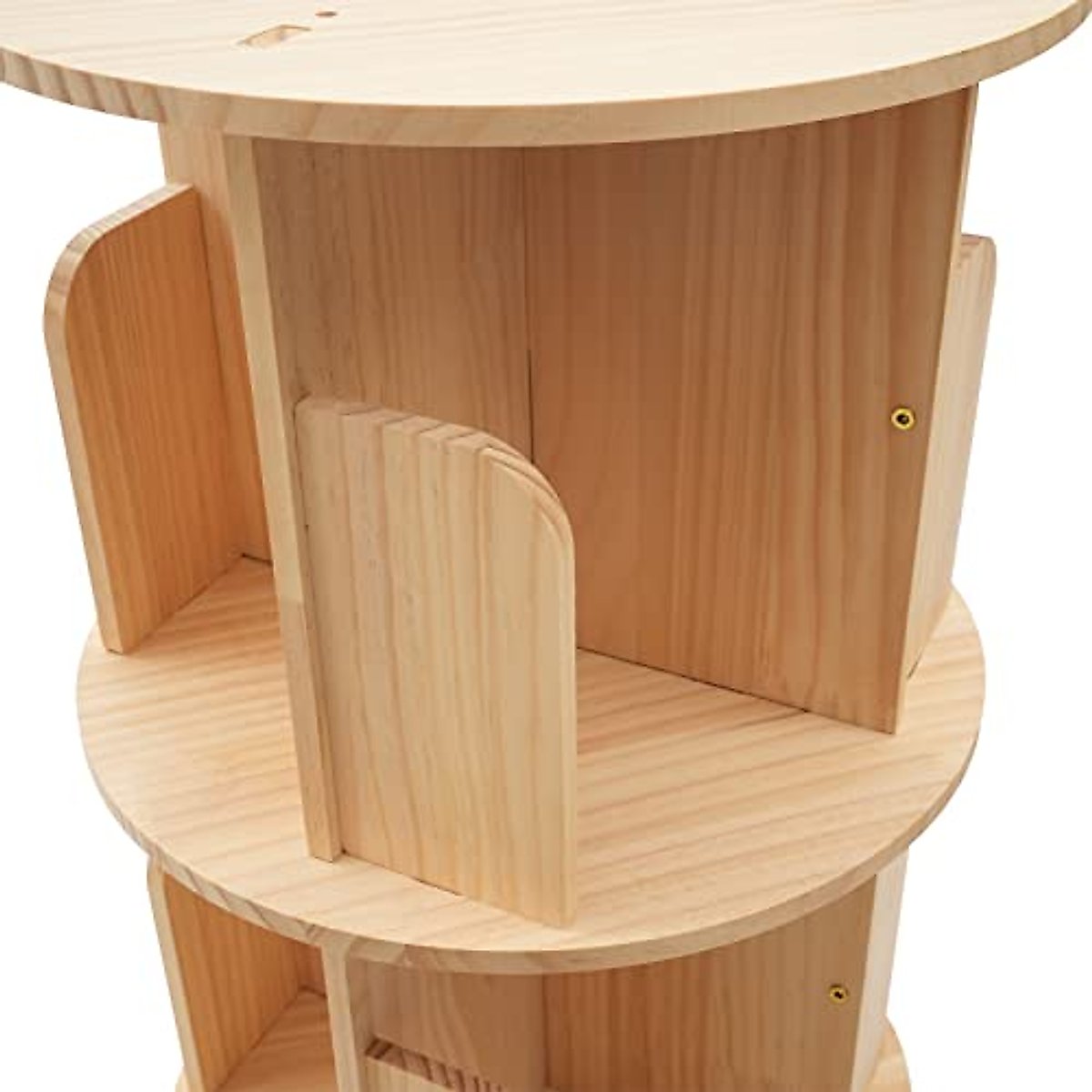 Aohuada 3-Tier Rotating Bookshelf 360° Display Rotating Stackable Shelves Floor Standing Bookcase Storage Rack Bookshelf Organizer Used in Bedroom, Living Room Study Room