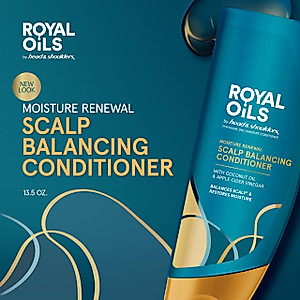 Head & Shoulders Conditioner, Moisture Renewal, Anti Dandruff Treatment and Scalp Care, Royal Oils Collection with Coconut Oil, for Natural and Curly Hair, 13.5 fl oz