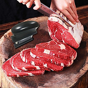 Meat Tenderizer with 48 Stainless Steel Ultra Sharp Needle Blades Heavy Duty Cooking machine for Tenderizing Beef, Turkey, Chicken, Steak, Veal, Pork, Fish etc